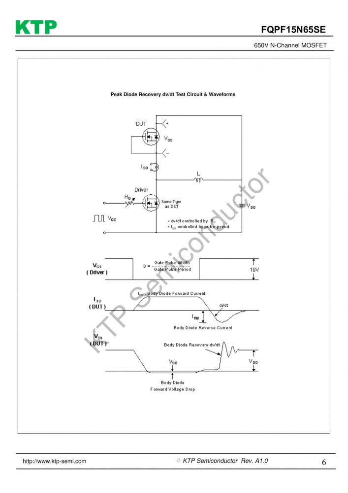 FQPF15N65SE datasheet page 6
