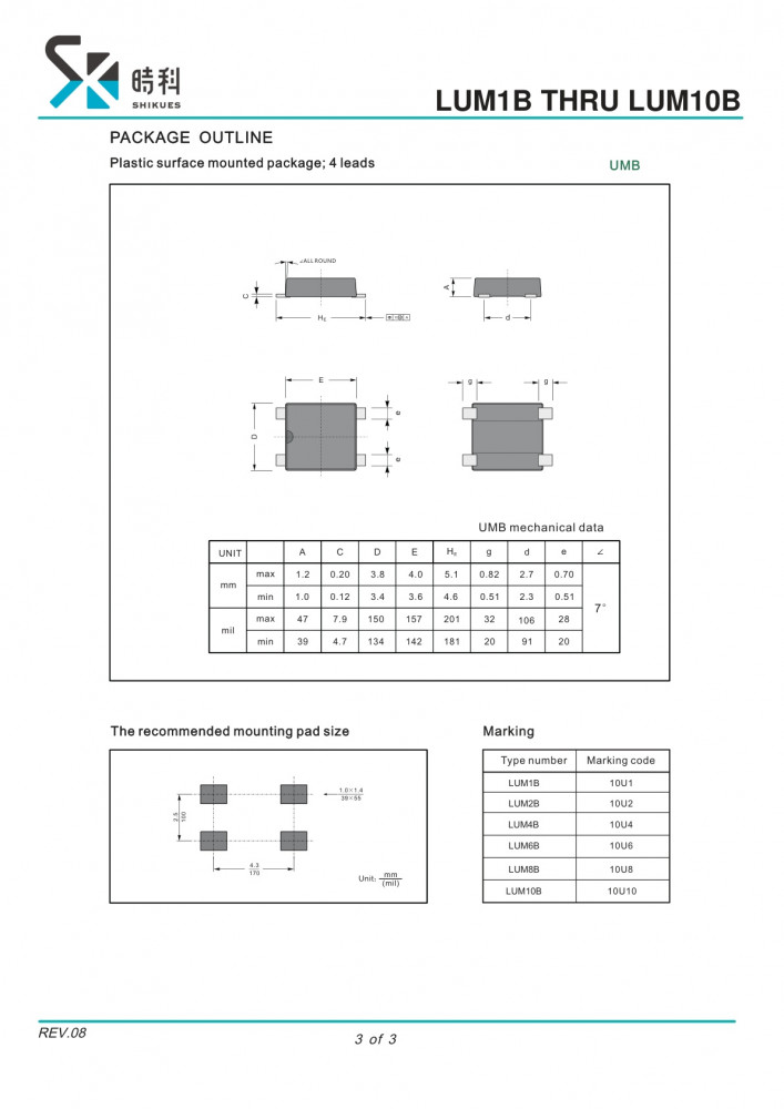 LUM6B datasheet page 3