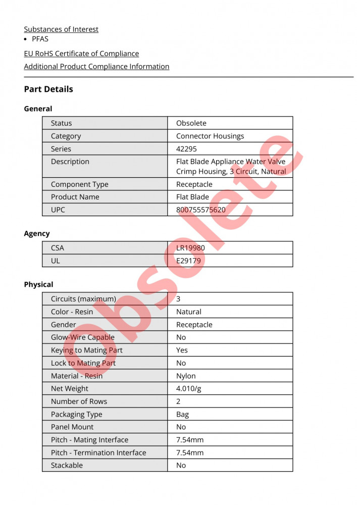 MOLEX 06022030 technical drawing, page 2
