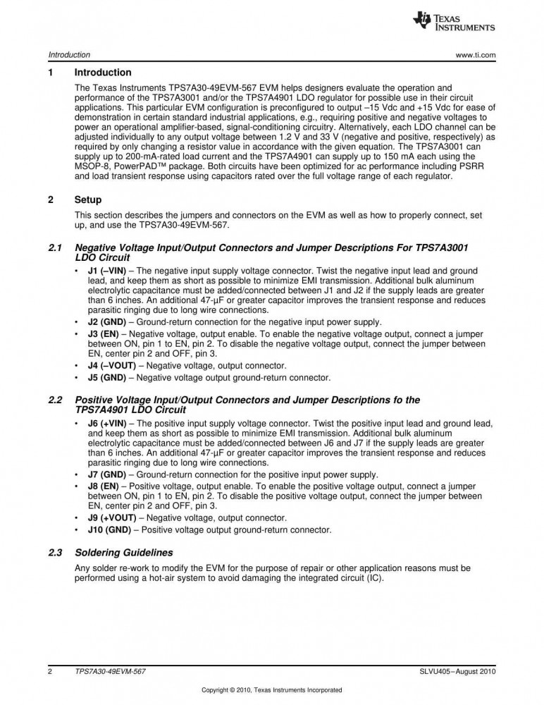 TPS7A30-49EVM-567 document page 2