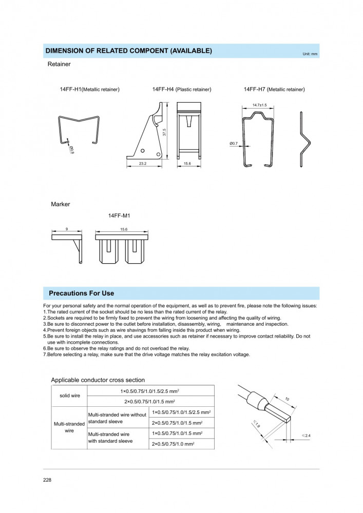 HF115F-A datasheet page 7