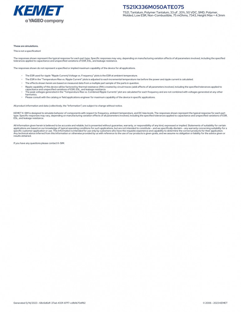 KEMET T521X336M050ATE075 technical document page 4