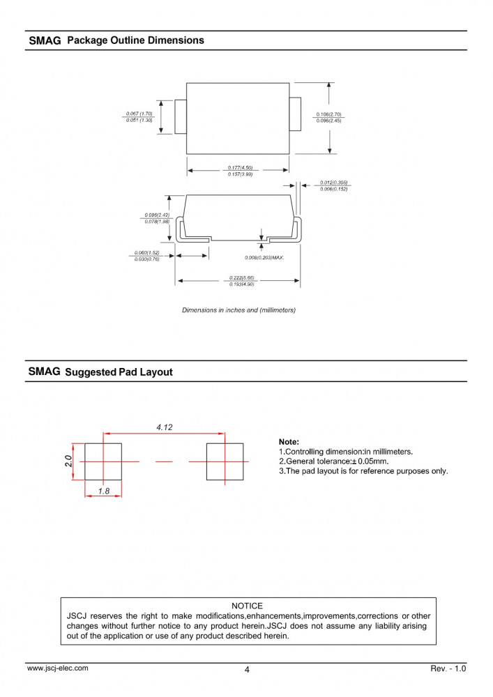 JSCJ P4SMA series datasheet page 4