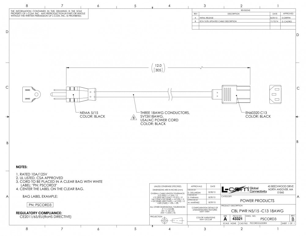 PSCORD3 technical document page