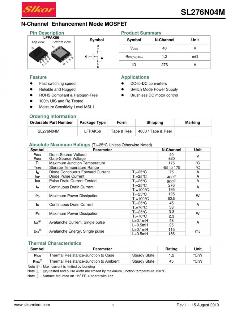SL276N04M datasheet page 1