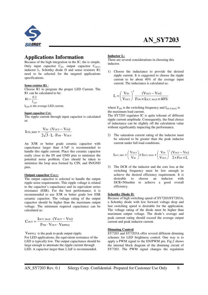SY7203DBC datasheet page 6
