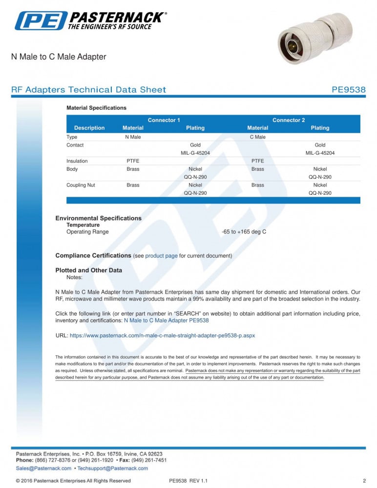 PE9538 technical document page 2