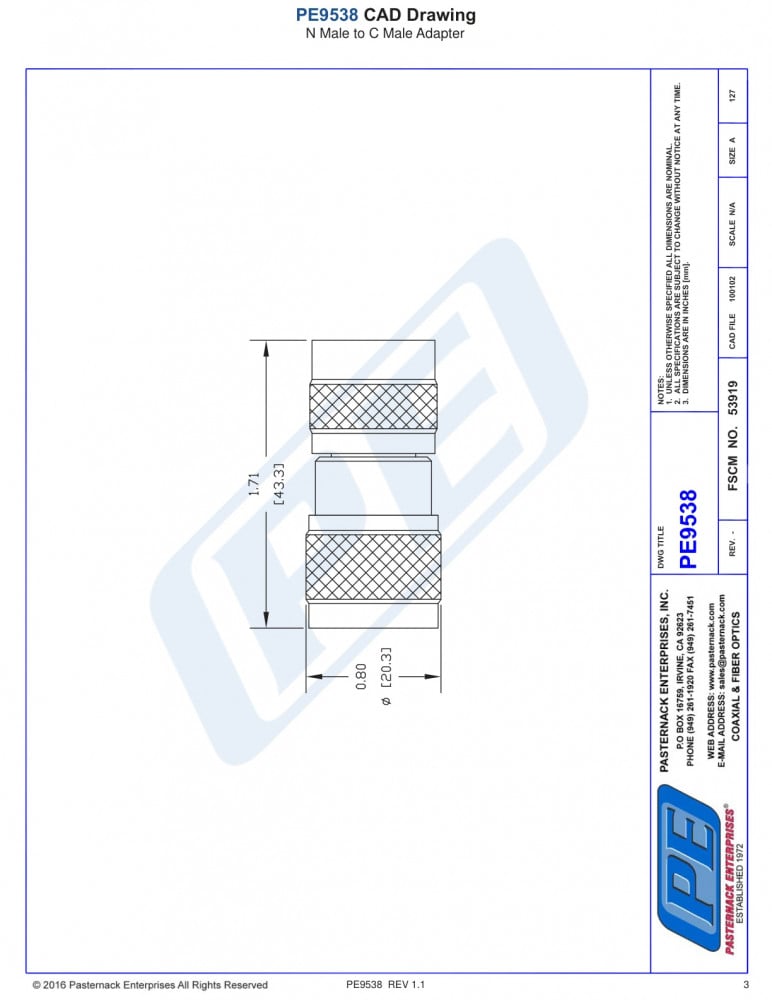 PE9538 technical document page 3