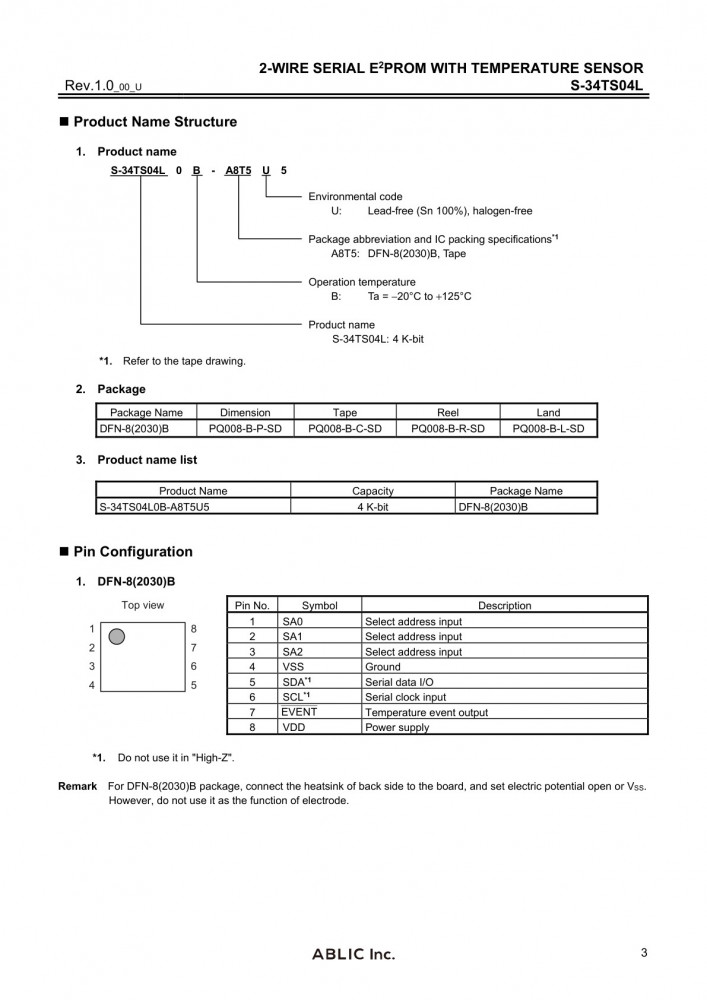 ABLIC S-34TS04L datasheet page 3