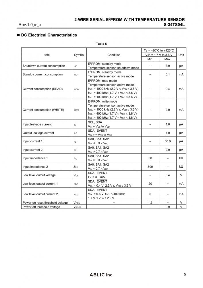 ABLIC S-34TS04L datasheet page 5