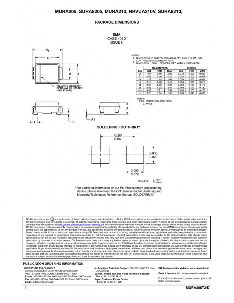 MURA205T3G datasheet page 5