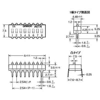 OMRON A6TN-1104 DIP Switch