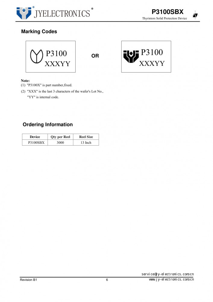 P3100SBX datasheet page 6