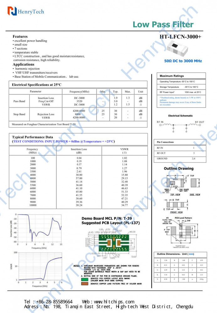 HT-LFCN-3000+ technical document page