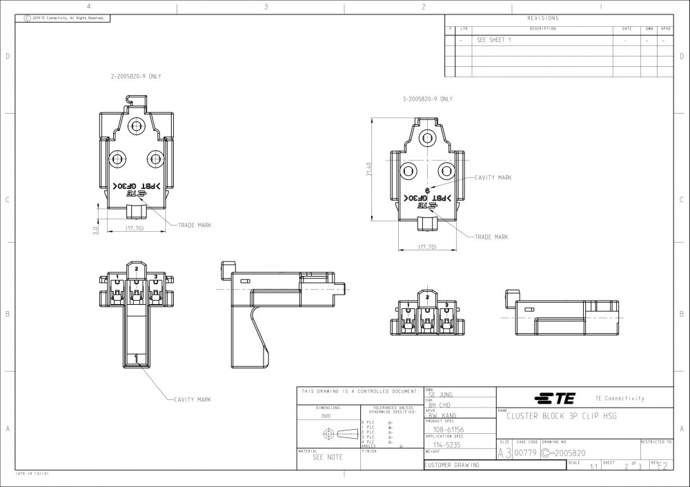 TE Connectivity 3-2005820-9 drawing sheet 2