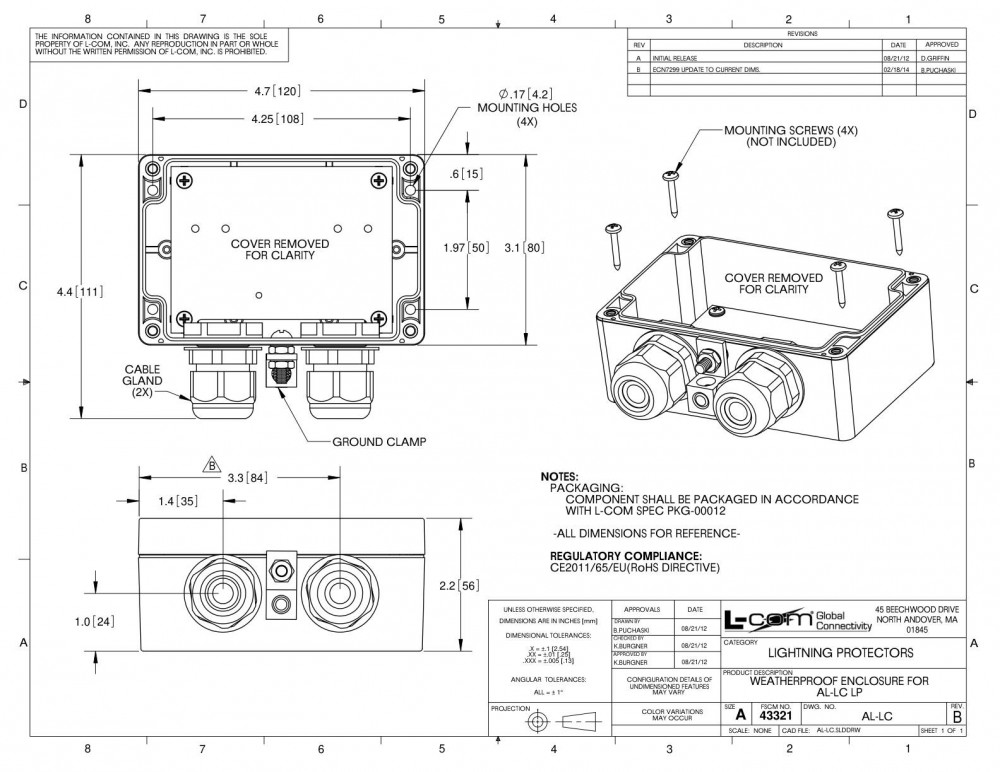 L-com AL-LC technical document page
