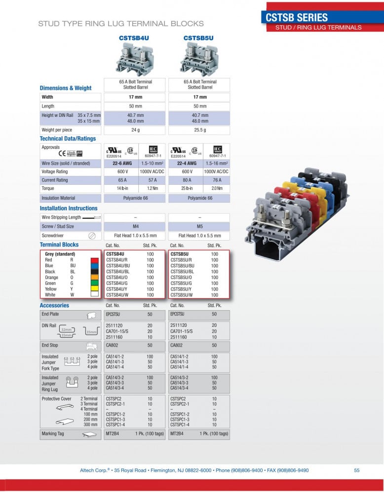 Altech CSTSU accessory technical document preview
