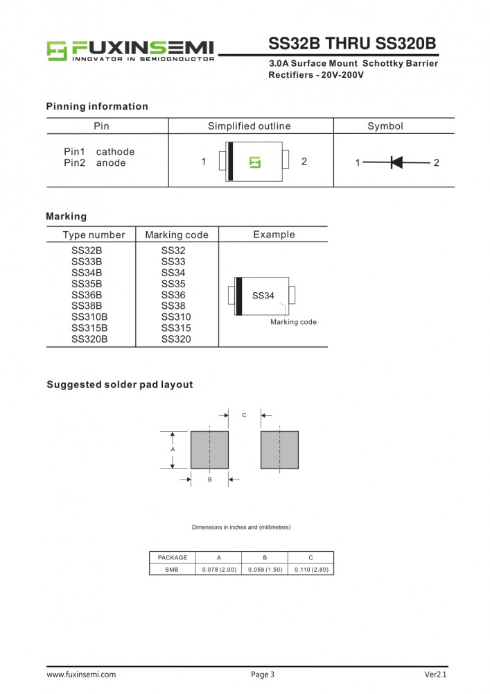 SS310B datasheet page 3