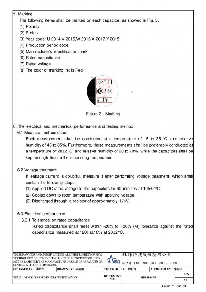 APAQ AREP electrical test page 7