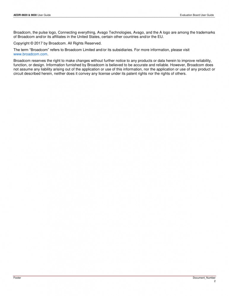 HEDS-9820EVB evaluation board guide page 2