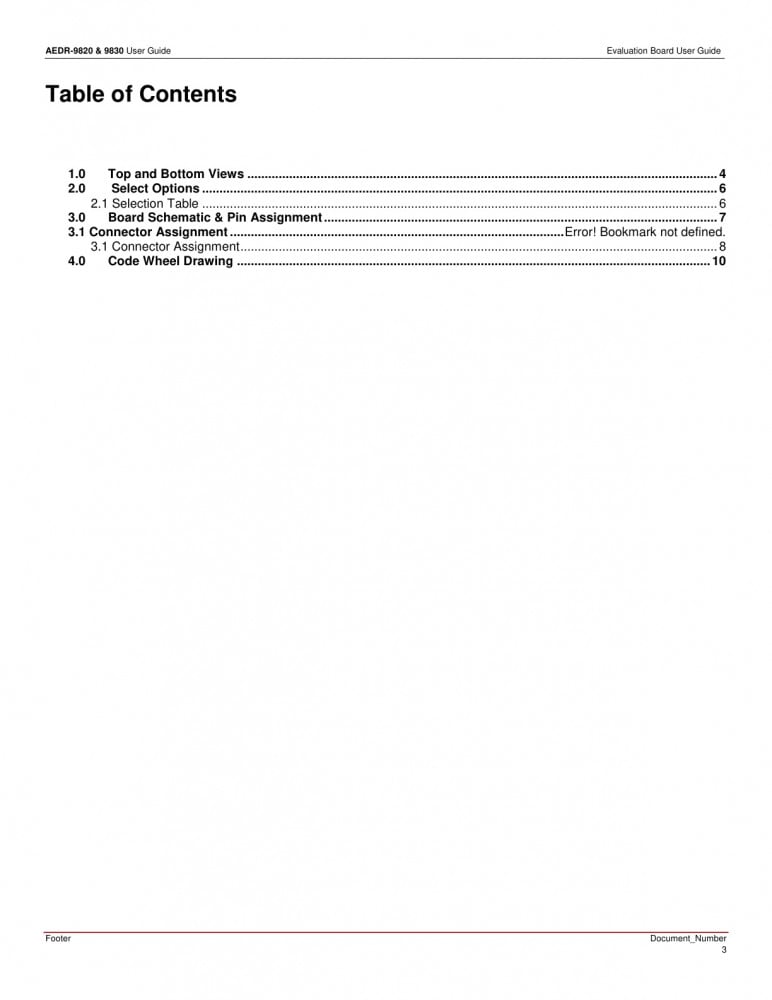 HEDS-9820EVB evaluation board guide page 3