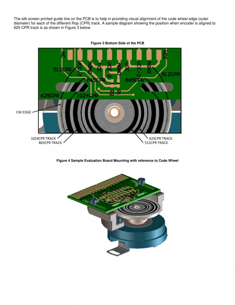 HEDS-9820EVB evaluation board guide page 5