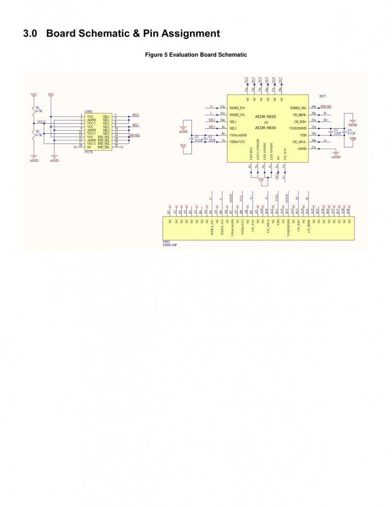 HEDS-9820EVB evaluation board guide page 7