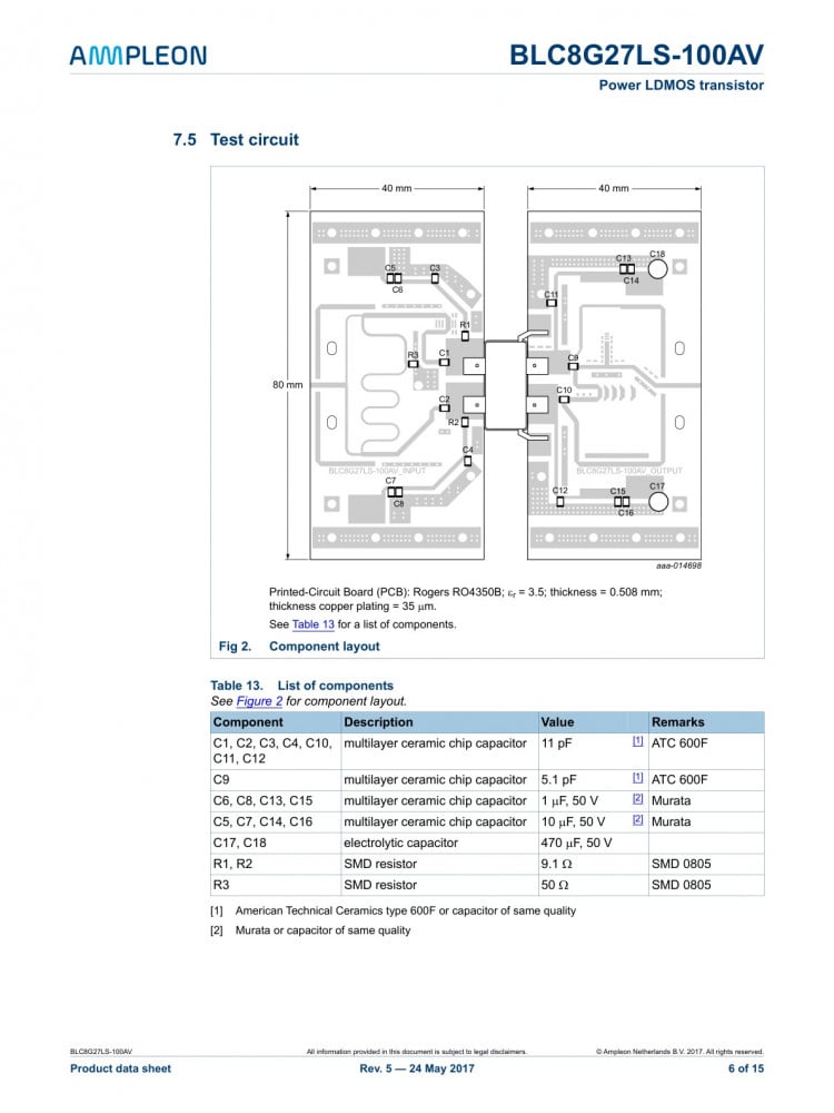 BLC8G27LS-100AVY datasheet page 6