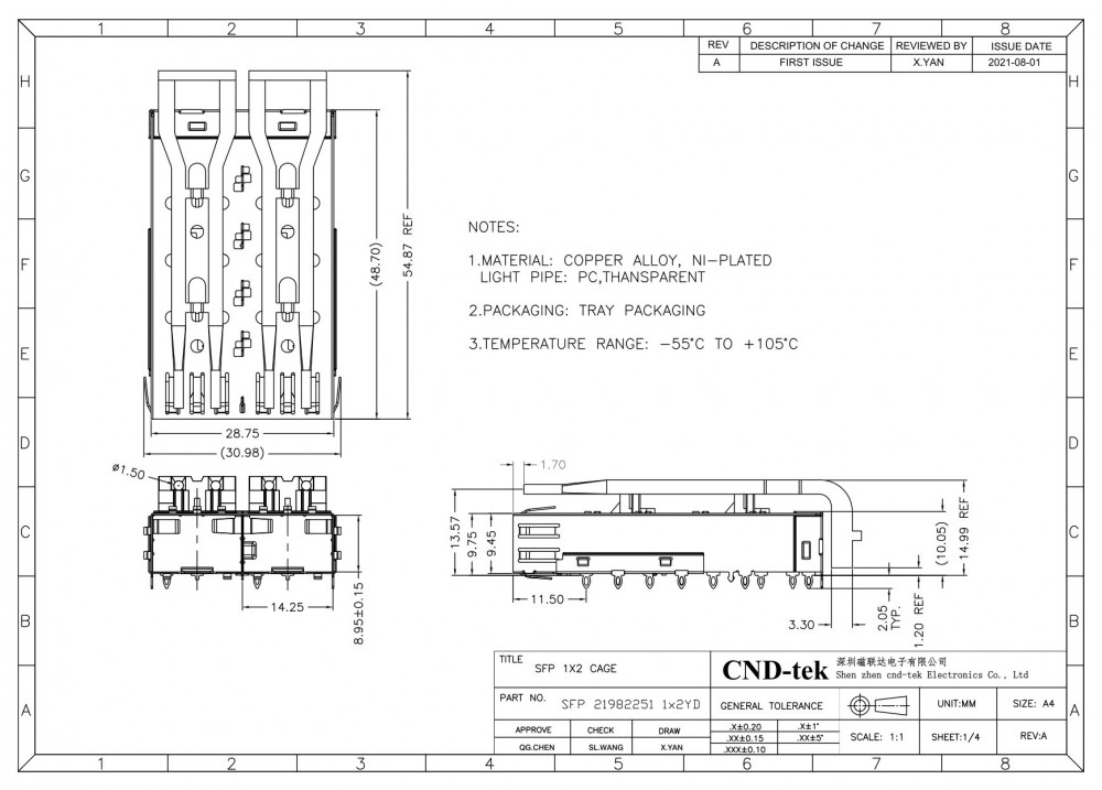 SFP 21982251 1X2YD drawing page 1