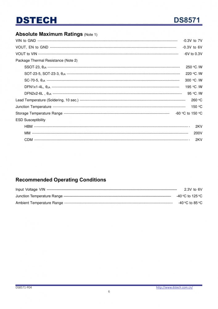 DS8571 datasheet page 6