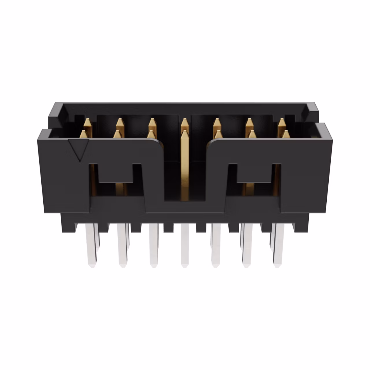 2.00mm Pitch, Milli-Grid PCB Header, Dual Row, Vertical, Through Hole, Shrouded, 14 Circuits, 0.38µm Gold (Au) Plating, 3.50mm Tail Length, Dual Side Slots, Dual Friction Locks, Center Polarization, Tube for sale