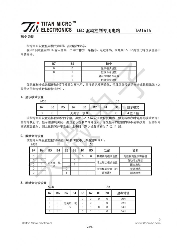 TM1616 datasheet page 3