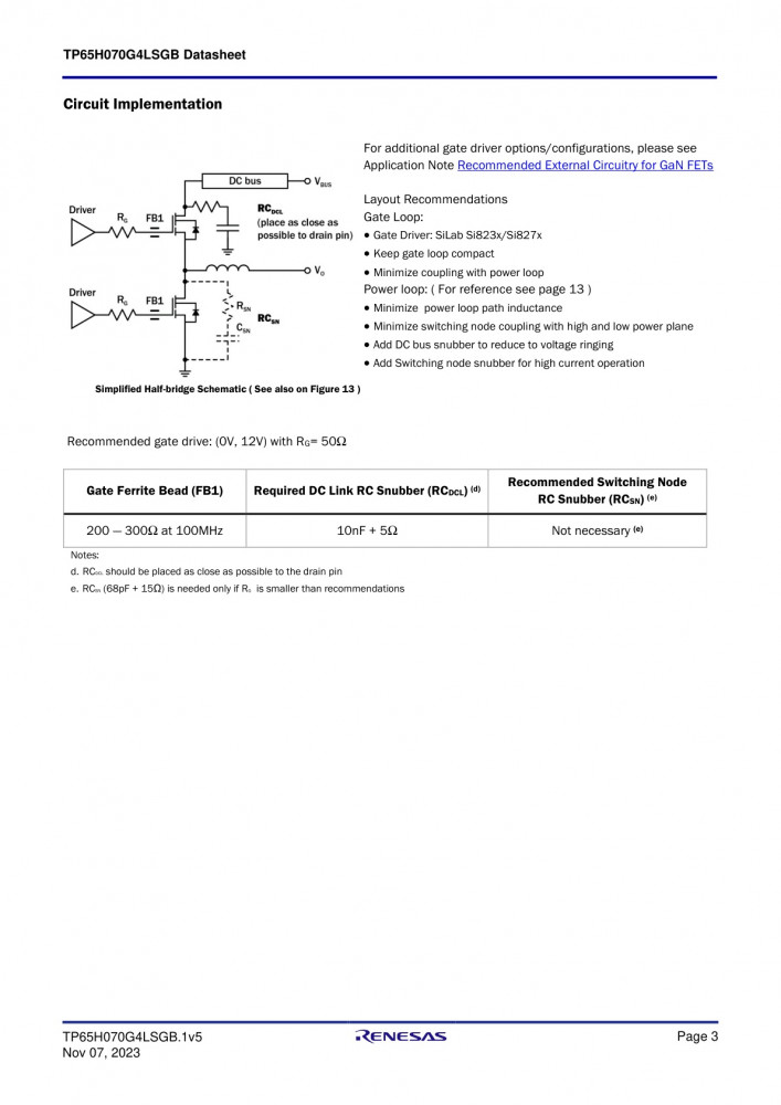 TP65H070G4LSGB datasheet page 3