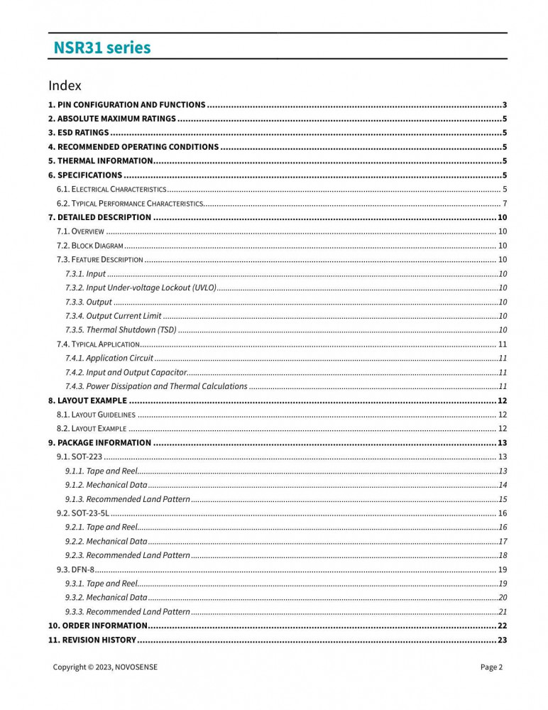 NSR31 datasheet page 2