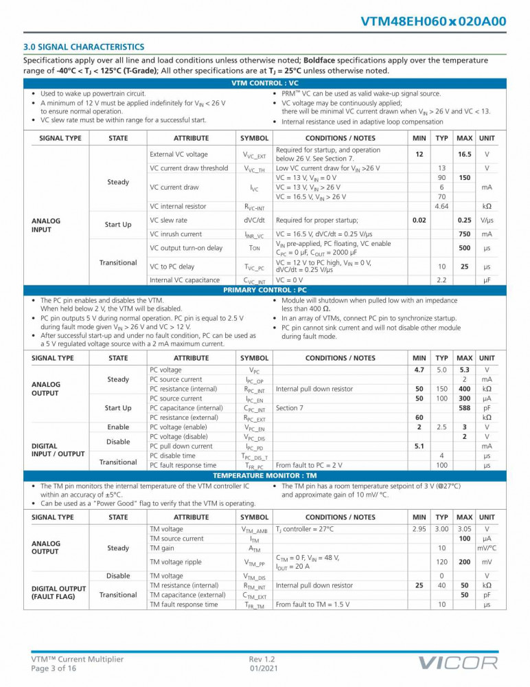 VTM48EH060M020A00 datasheet page 3