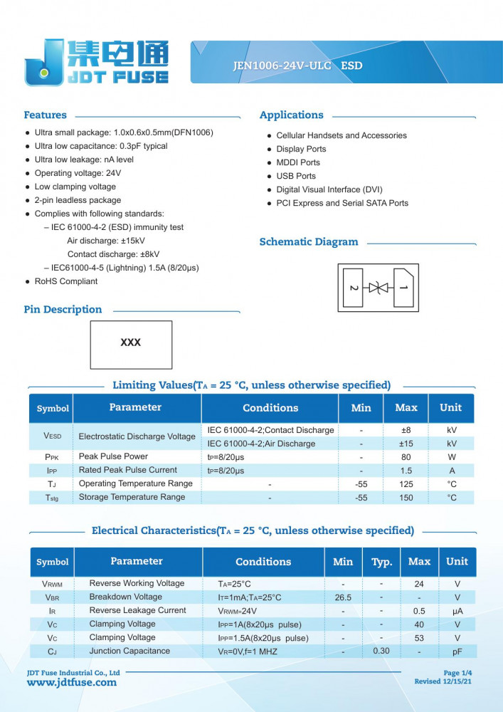 JEN1006-24V-ULC datasheet page 2
