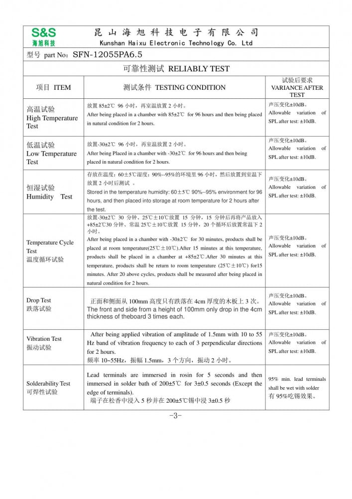 SFN-12055PA6.5 approval document page 3