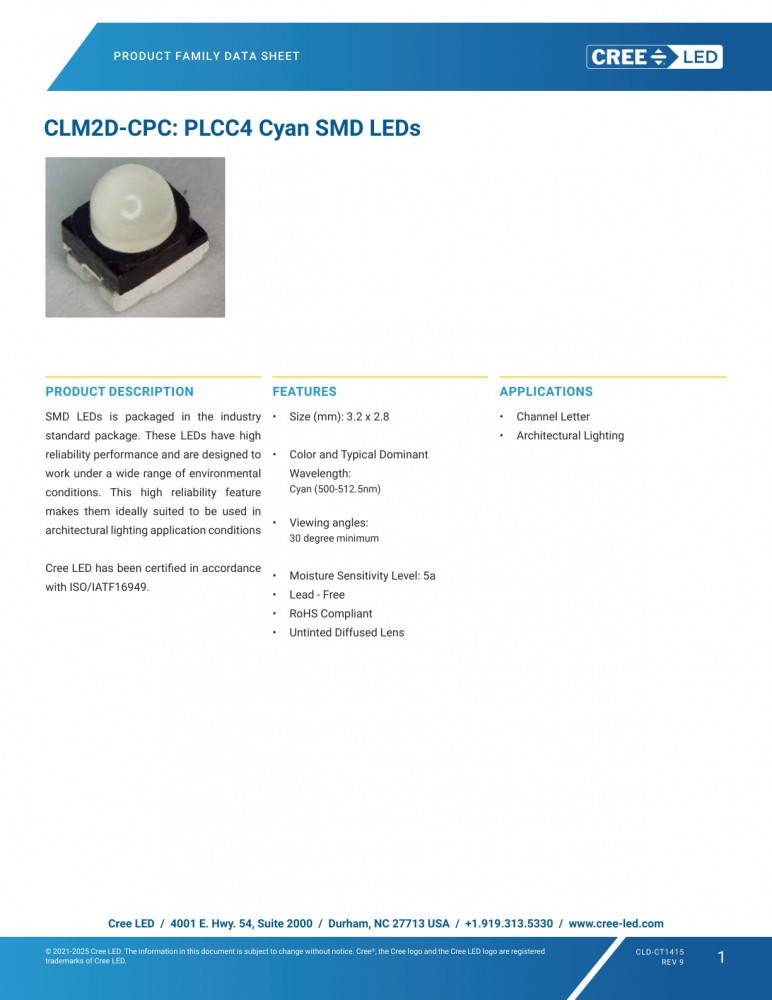 CLM2D-CPC datasheet page 1