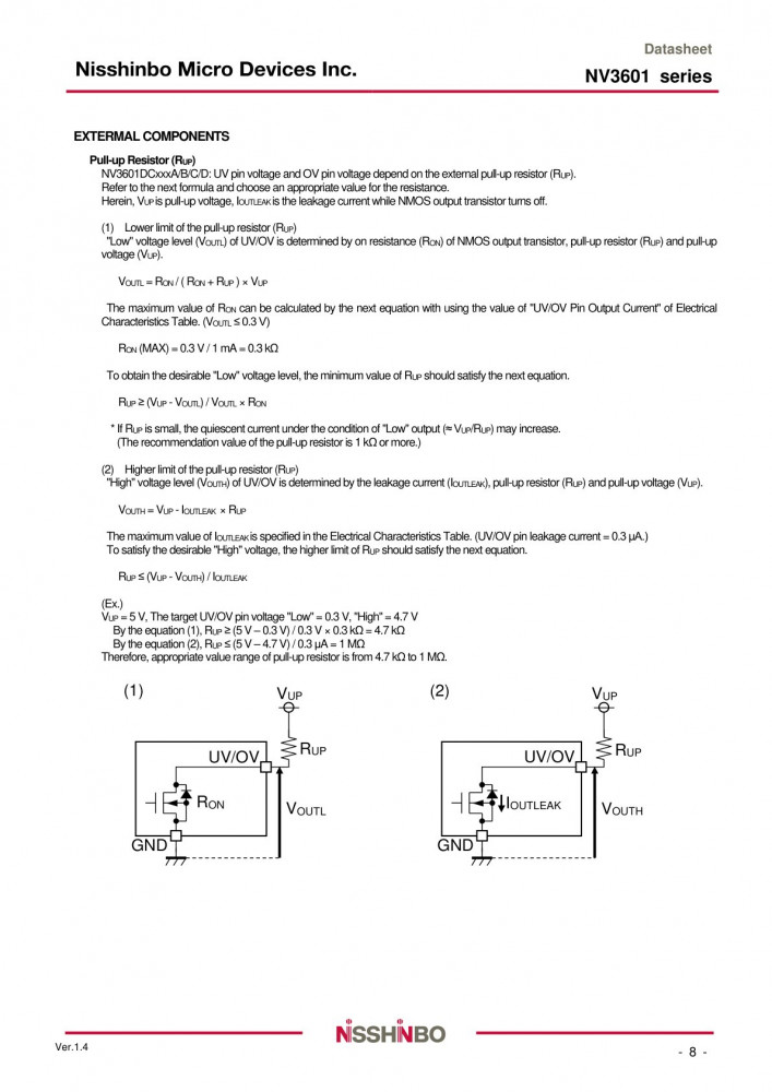 NV3601 datasheet page 8