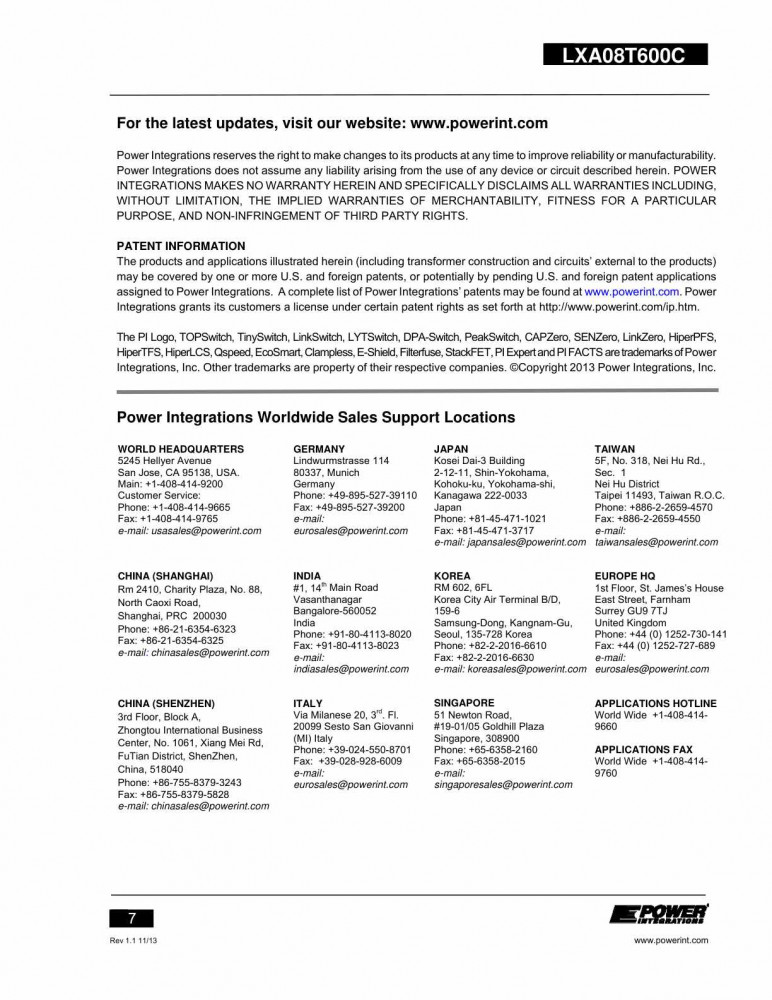 LXA08T600C datasheet page 7