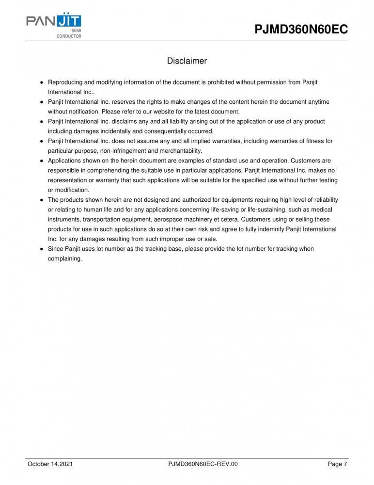 PANJIT PJMD360N60EC datasheet page 7