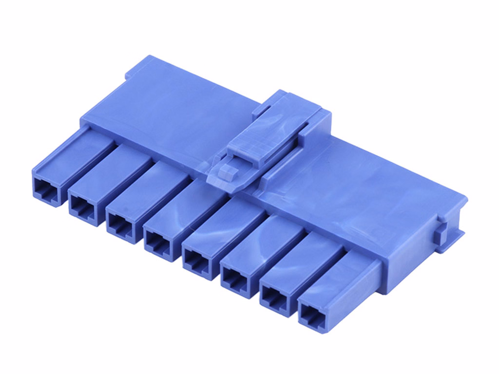 Mega-Fit ColorLock Tangless TPA-Capable Receptacle Housing, Single Row, 7 Circuit, UL 94V-0, Glow-Wire Capable, Natural