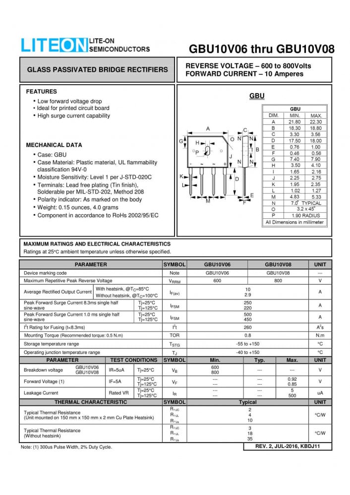 S-GBU10V06-TU-LT datasheet page 1