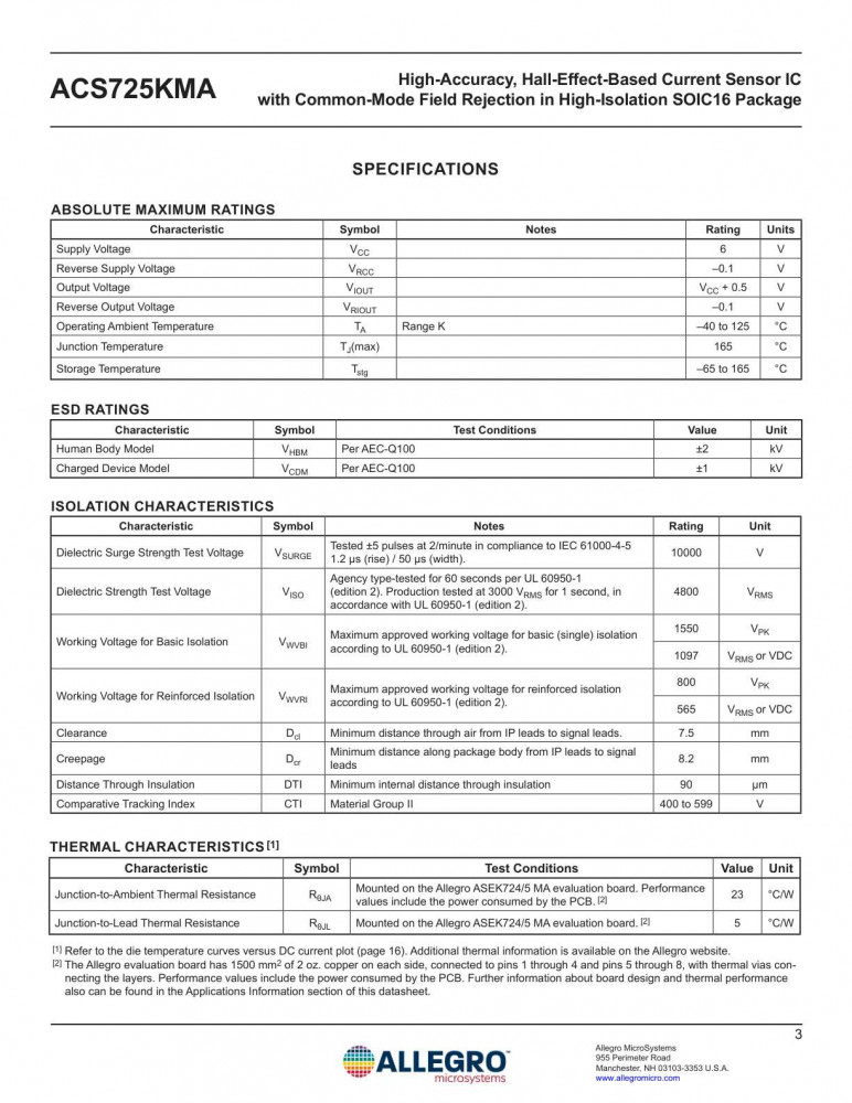 ACS725 datasheet page 3