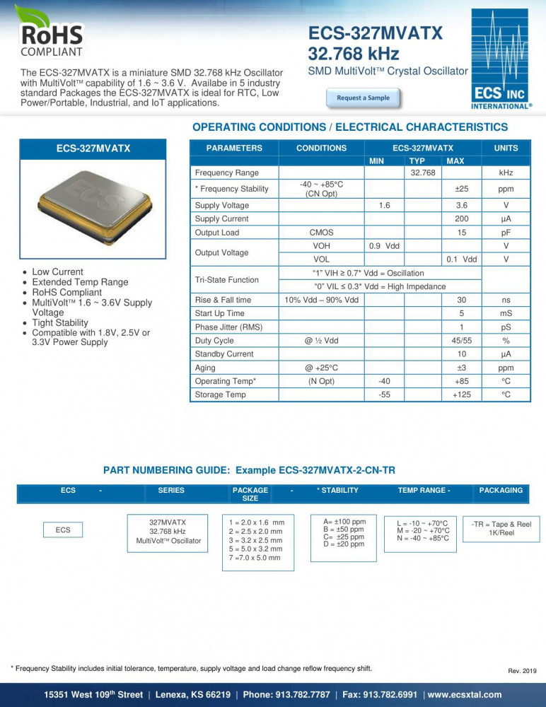 ECS-327MVATX technical document page 1