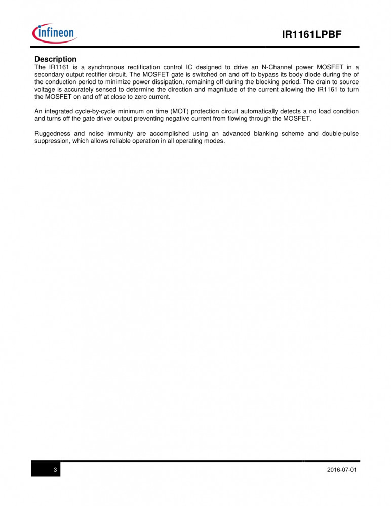 IR1161 technical document page 3
