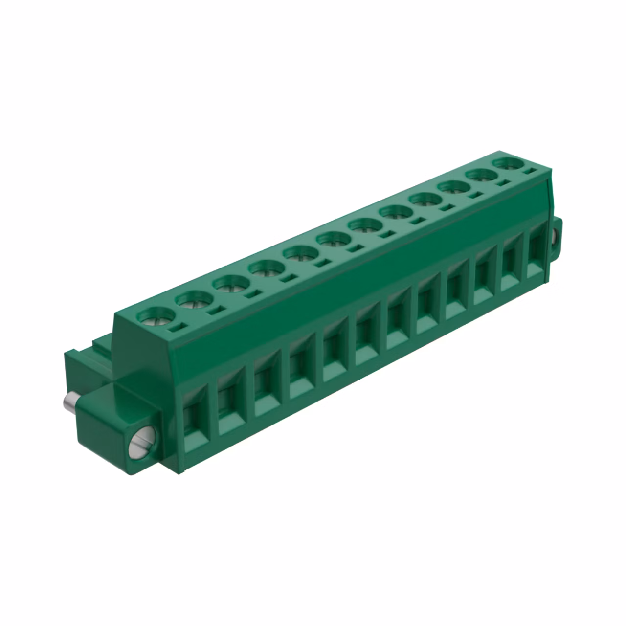 5.00mm Pitch Eurostyle Horizontal Plug, with Retention Screws and Standard Imprinting, Green Housing, 12 Circuits for sale