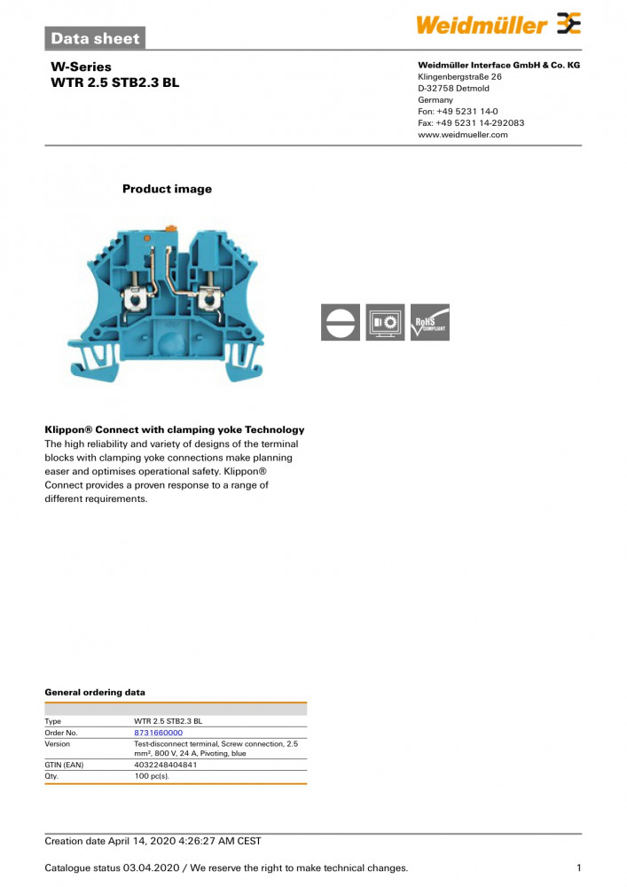 8731660000 technical document page 1