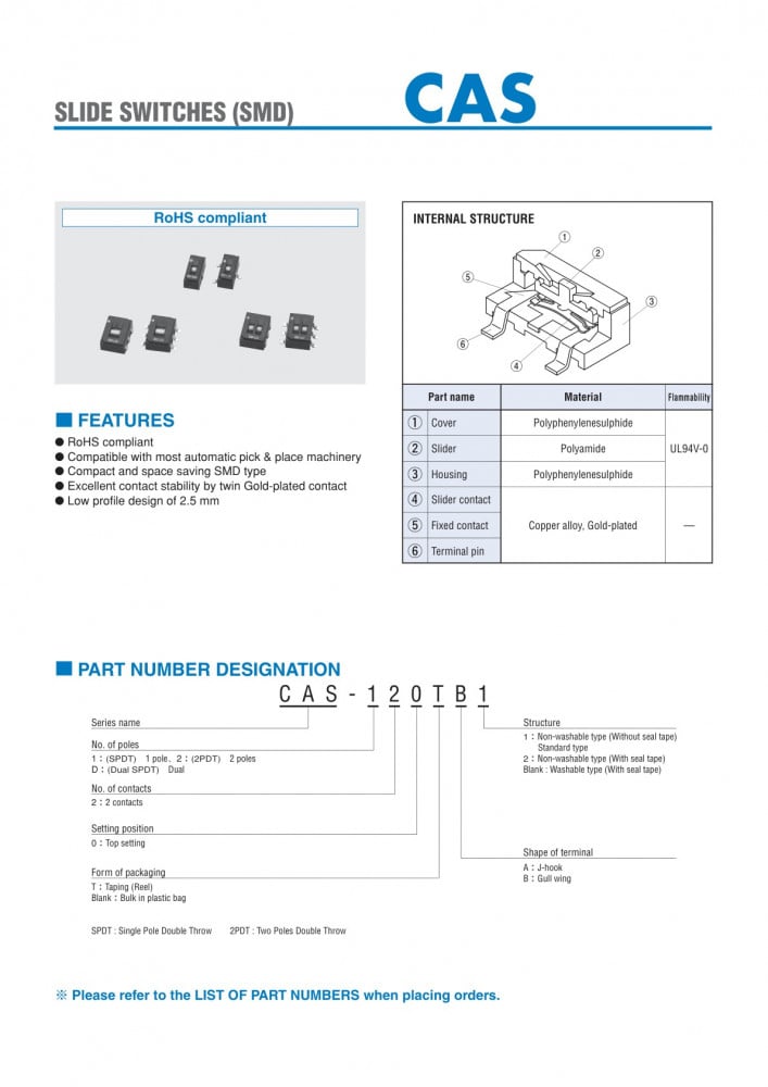 CAS-120TB1 datasheet page 1