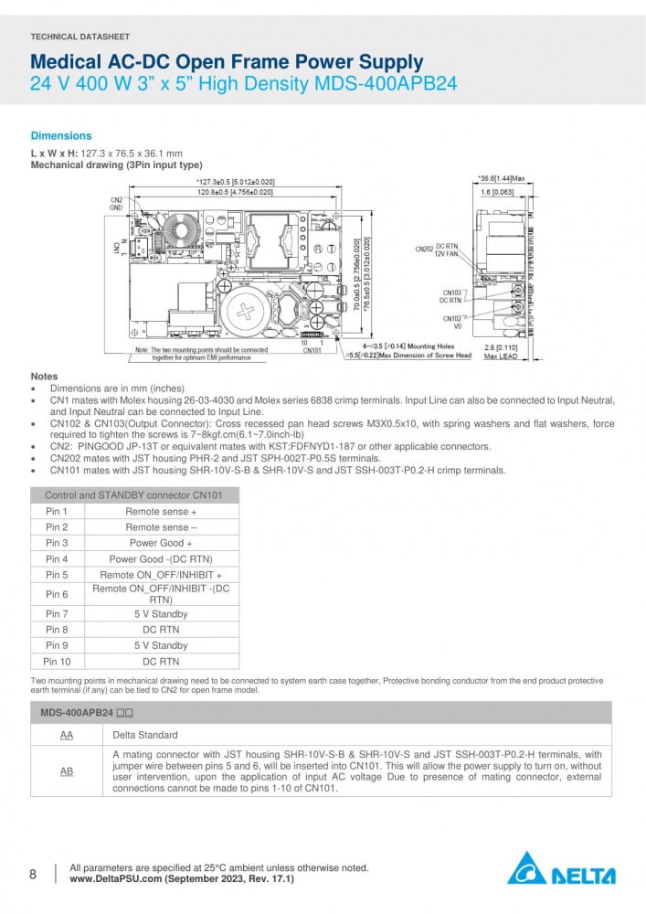 MDS-400APB24 AA datasheet page 8